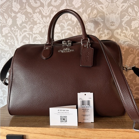 Coach | Bags | Coach Rowan Large Satchel Maple Brown Silver Hardware W ...